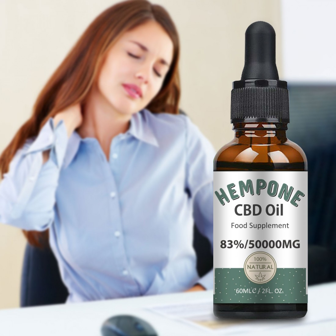 Buy HEMPONE 50000mg 83% C-B-D Oil 60ml, High Strength Hemp Extract ...